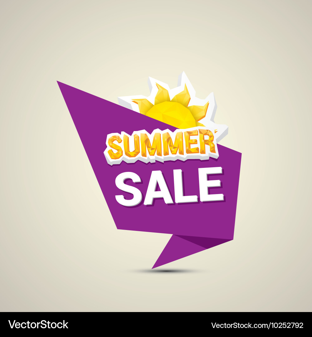 Summer sale label or sticker Royalty Free Vector Image