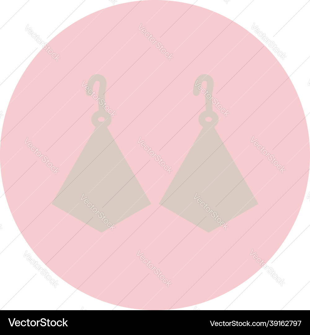 Elegant earrings on a white background Royalty Free Vector