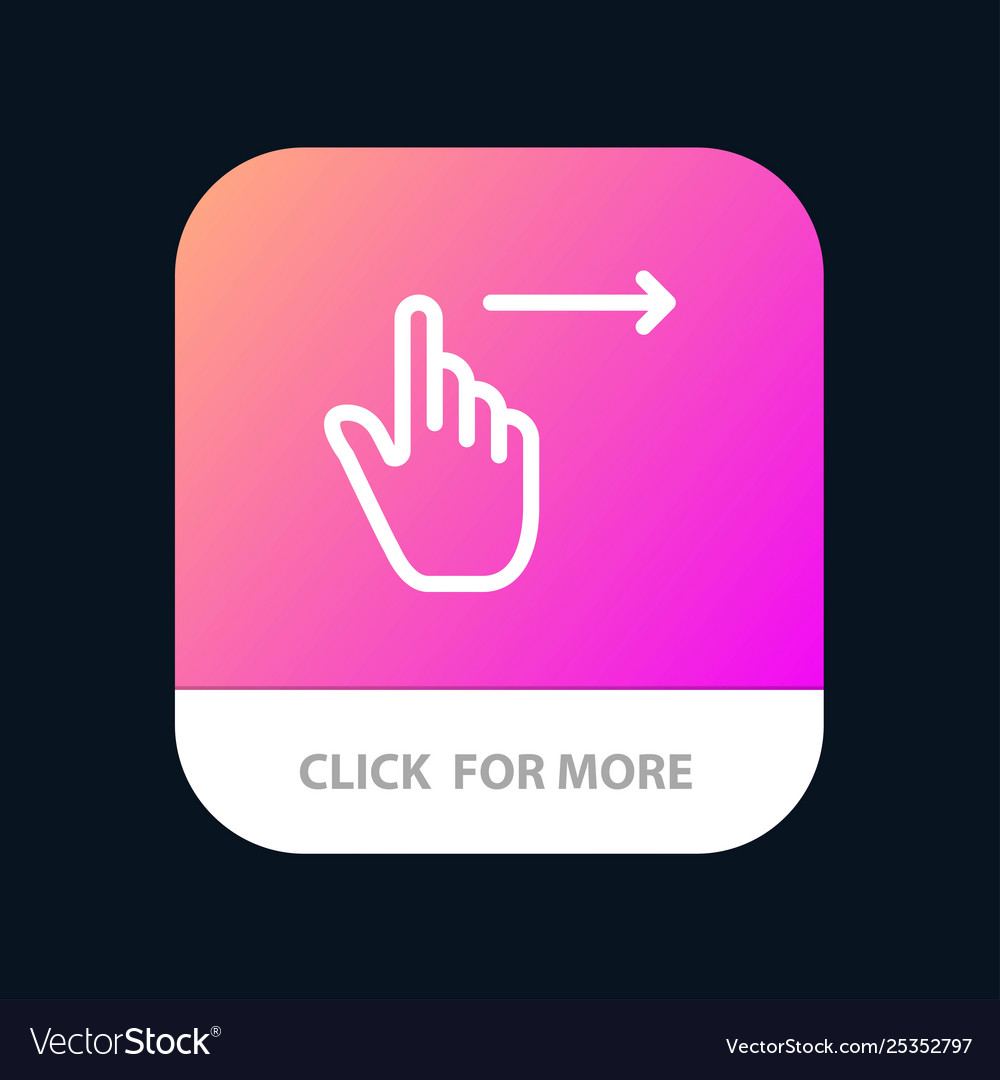 Finger gestures right slide swipe mobile app Vector Image Finger gestures right slide swipe mobile app Vector Image