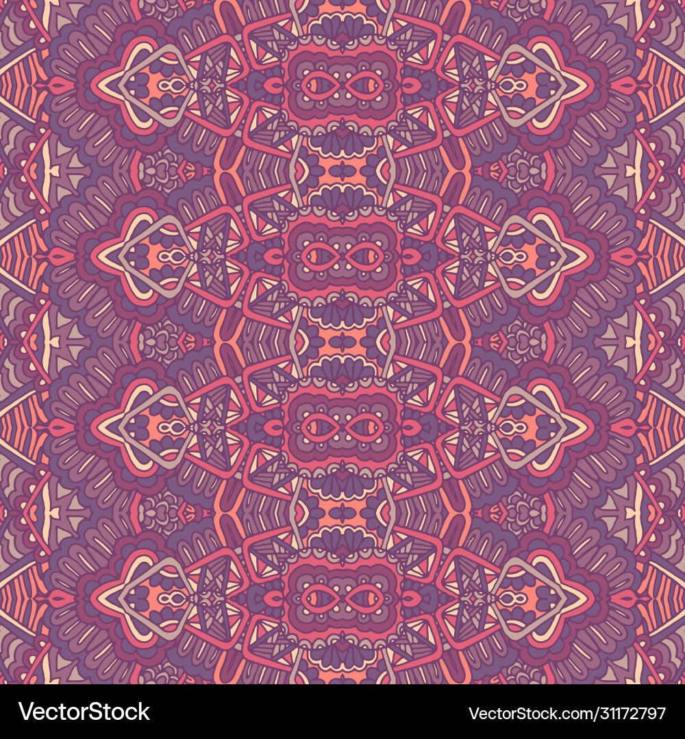 Geometric doodle purple abstract decorative Vector Image