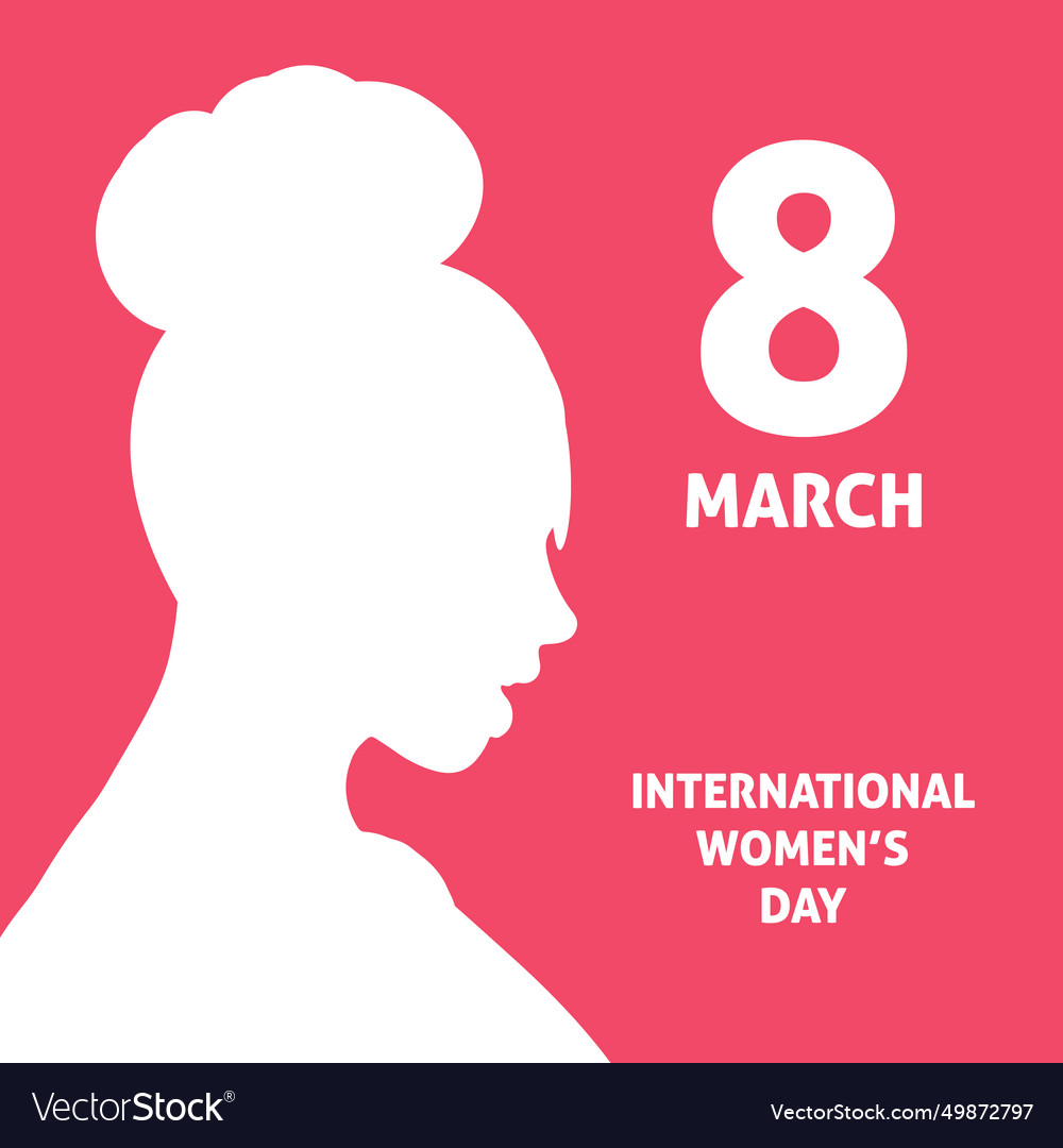 International womens day background with Vector Image