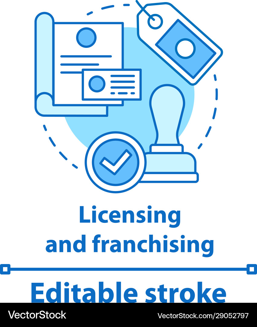 Licensing and franchising concept icon Royalty Free Vector