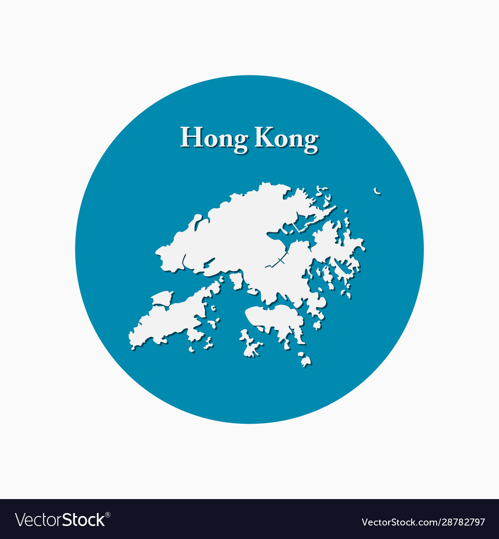 Map hong kong region china template Royalty Free Vector