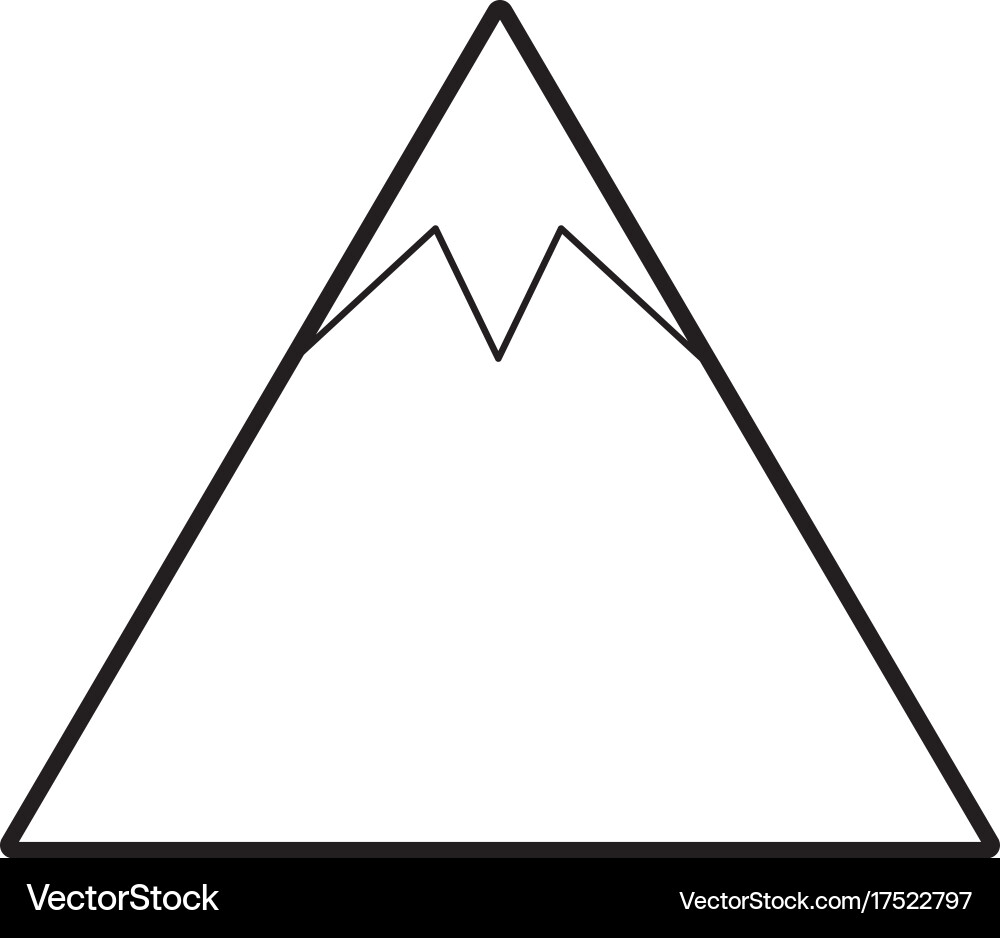 Mountain peak natural land environment Royalty Free Vector