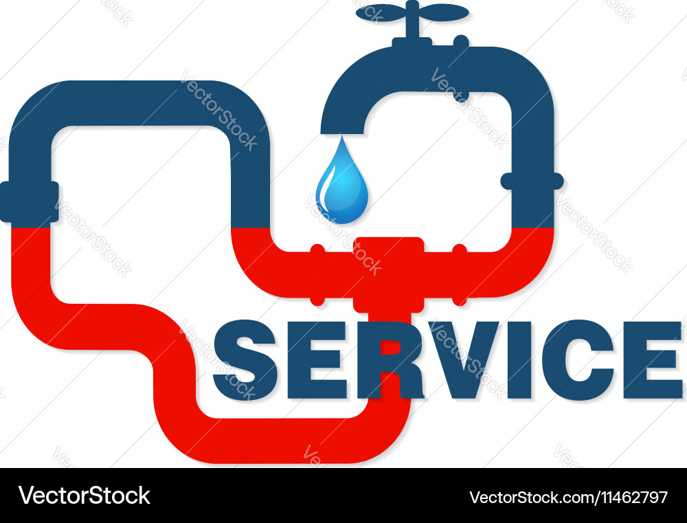 Service plumbing and sanitary ware Royalty Free Vector Image