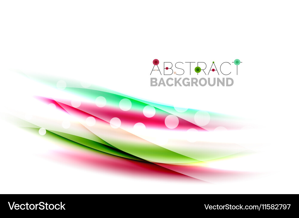 Shiny color lines on white background - motion Vector Image