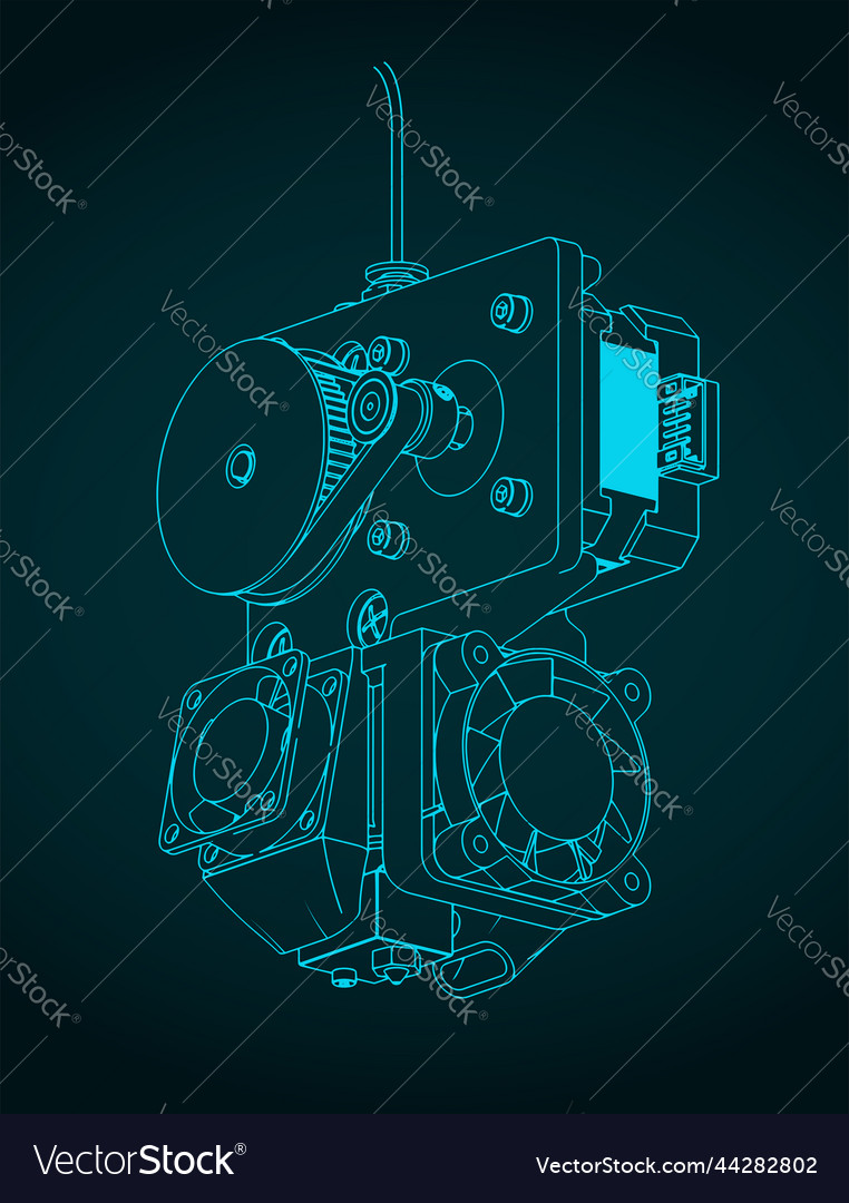 3d printer extruder Royalty Free Vector Image - VectorStock