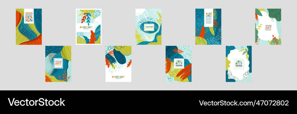 Abstract cover or card design with fancy wavy Vector Image