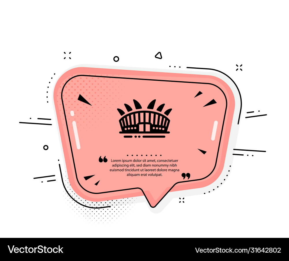 Arena stadium icon sport complex sign Royalty Free Vector