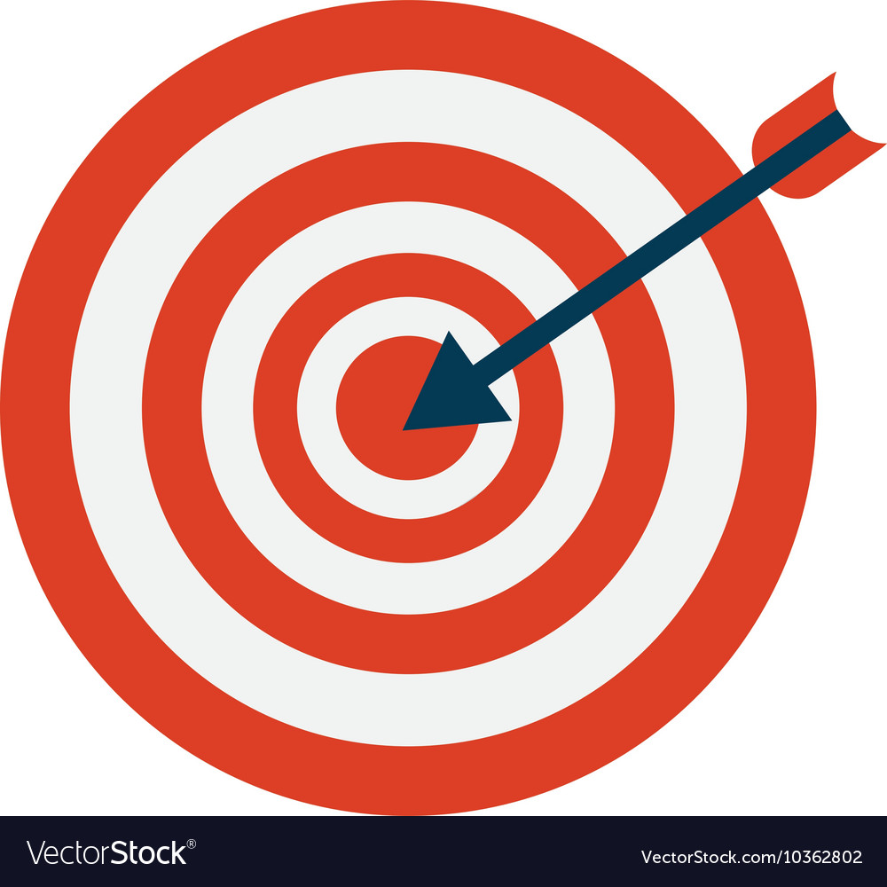 Arrow target solution design Royalty Free Vector Image