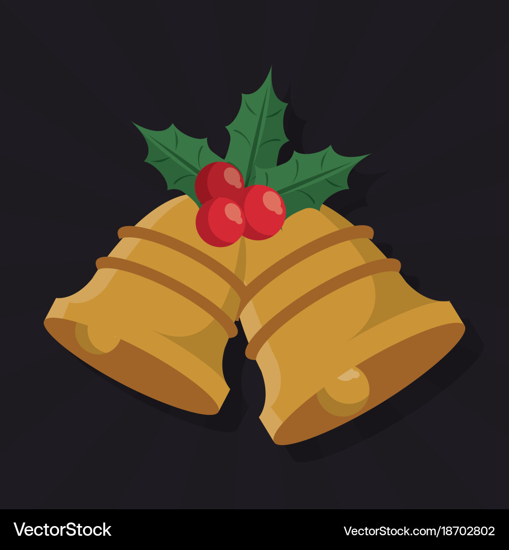 Christmas bells icons Royalty Free Vector Image