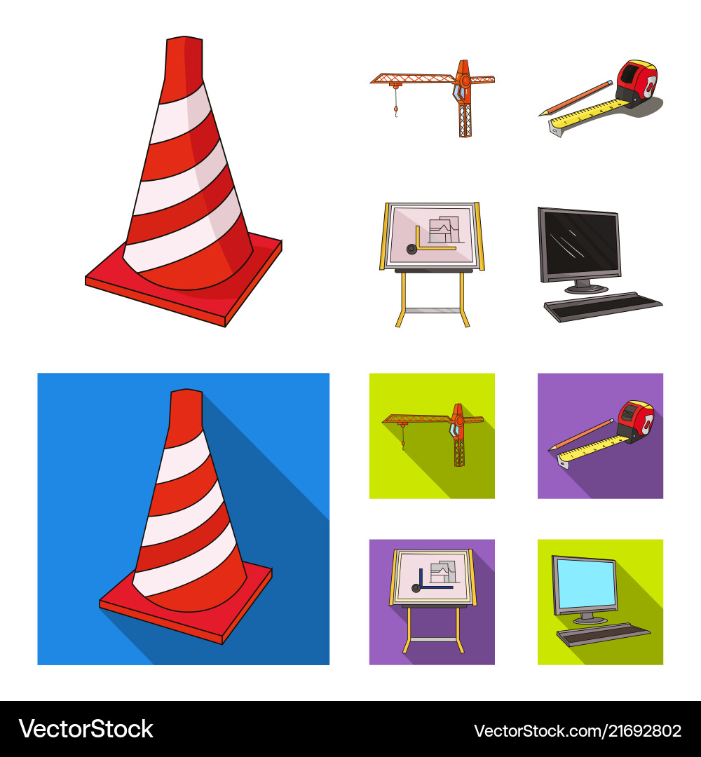 Construction crane measuring tape measure Vector Image