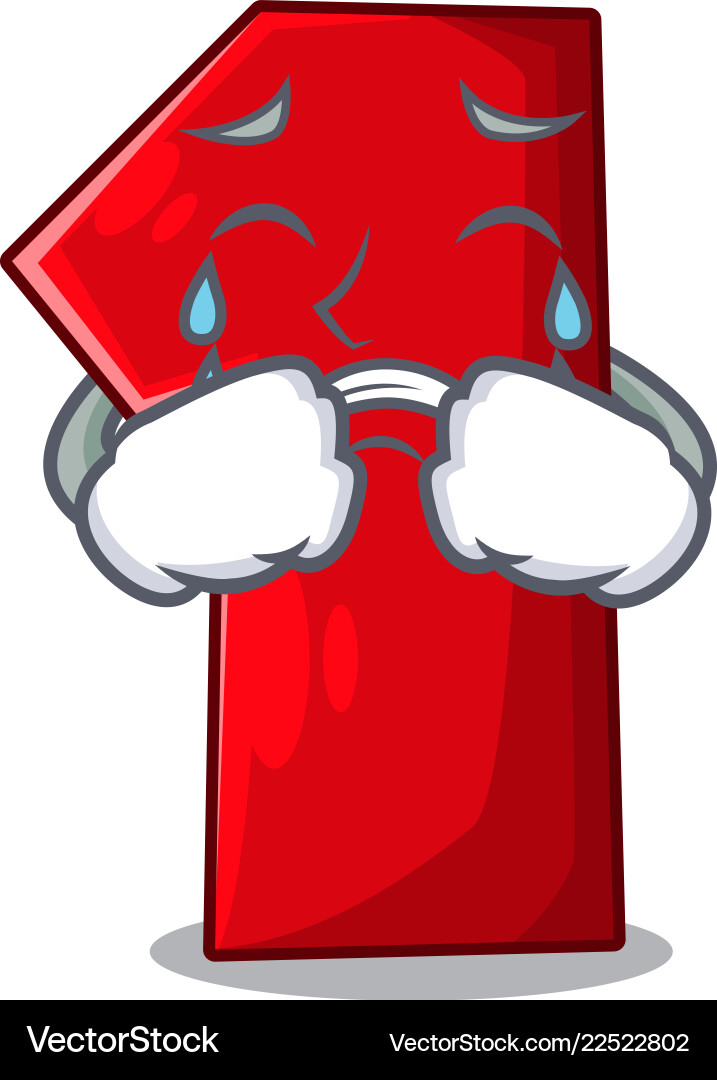 Crying cartoon number one for champion Royalty Free Vector