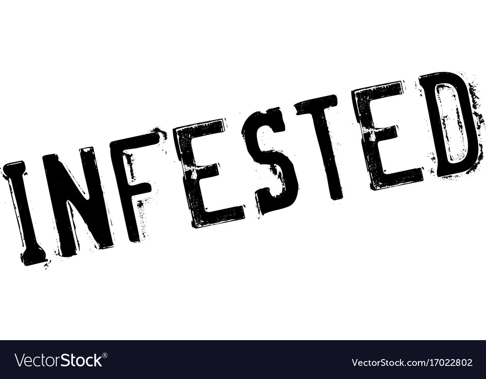 Infested rubber stamp Royalty Free Vector Image