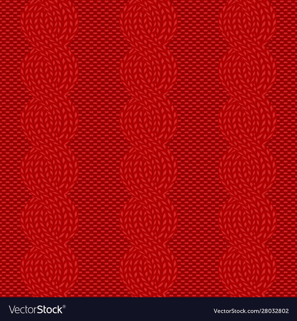 Knit red pattern Royalty Free Vector Image - VectorStock