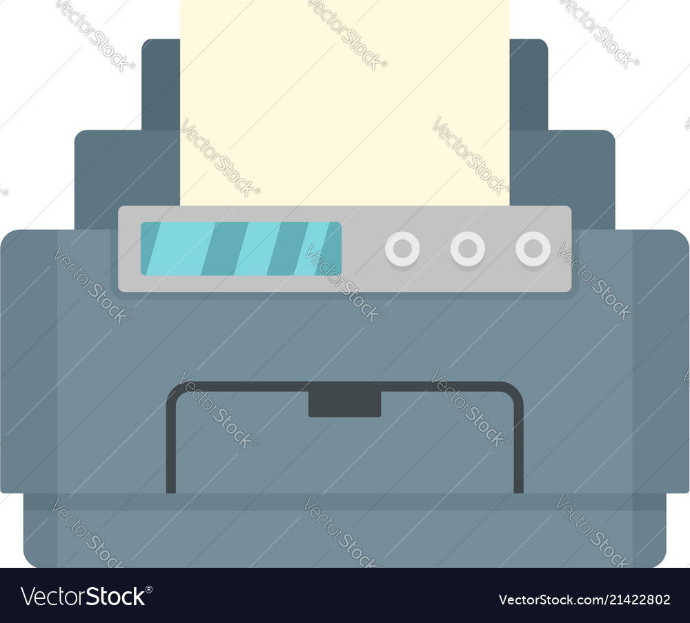 Laser printer icon flat style Royalty Free Vector Image