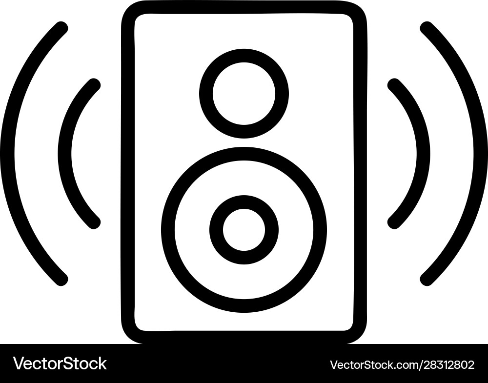 Music columns icon isolated contour symbol Vector Image