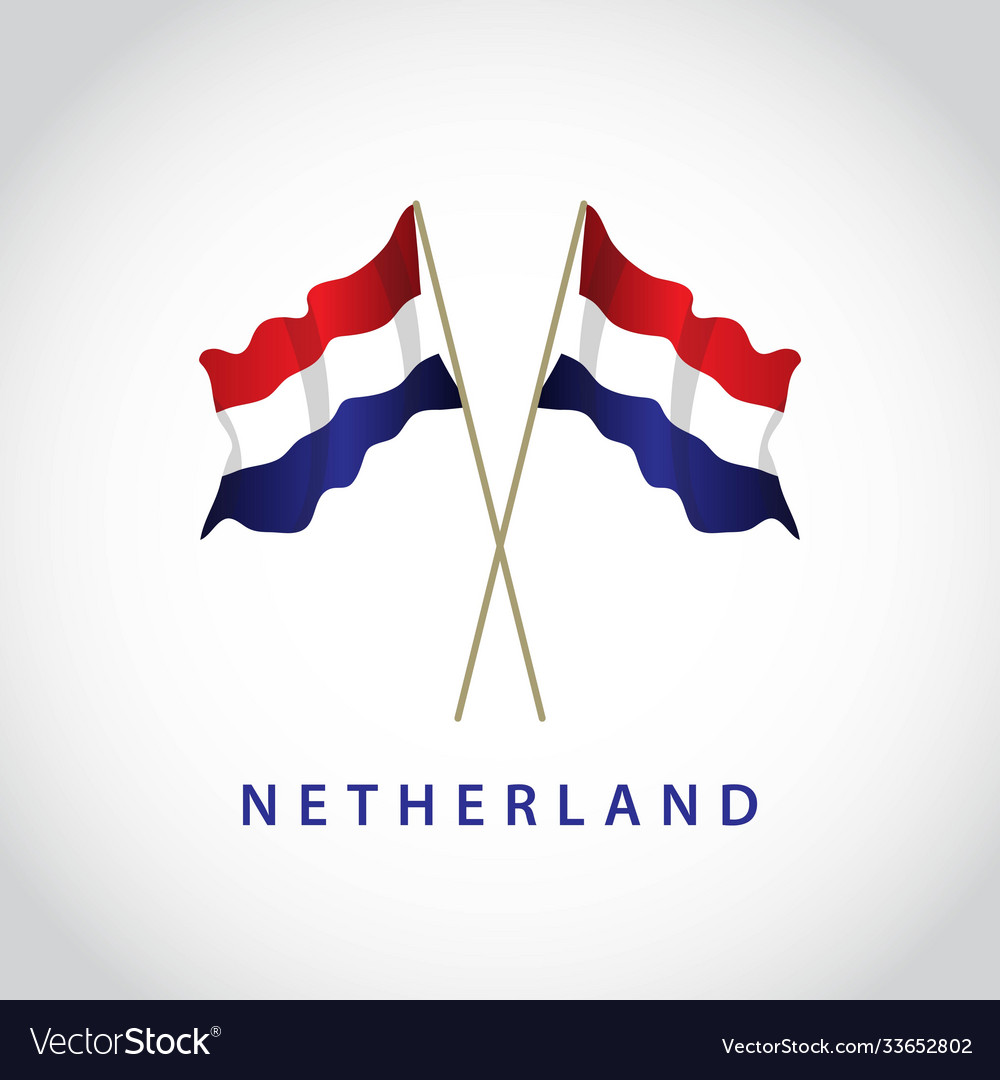 Netherlands flag template design Royalty Free Vector Image