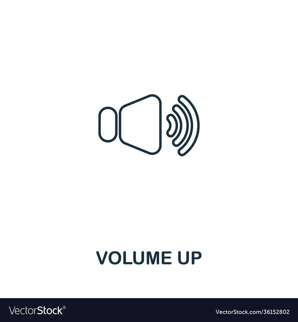Volume up creative icon simple element up Vector Image