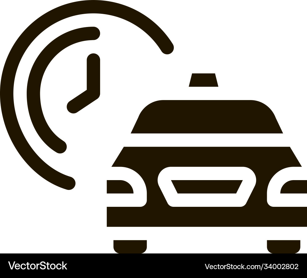 Waiting time online taxi icon Royalty Free Vector Image