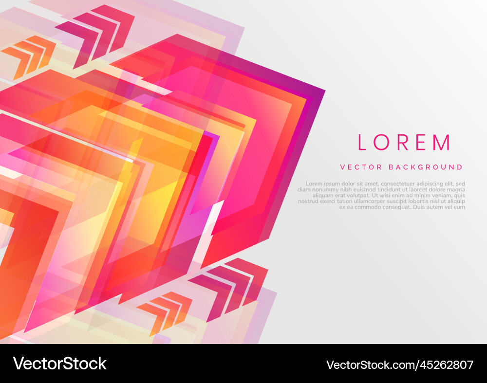 Abstract arrow colorful vibrant geometric Vector Image