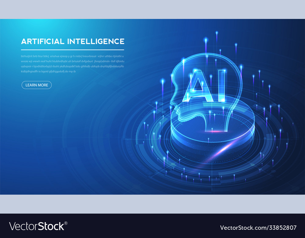 Artificial intelligence machine learning ai data Vector Image