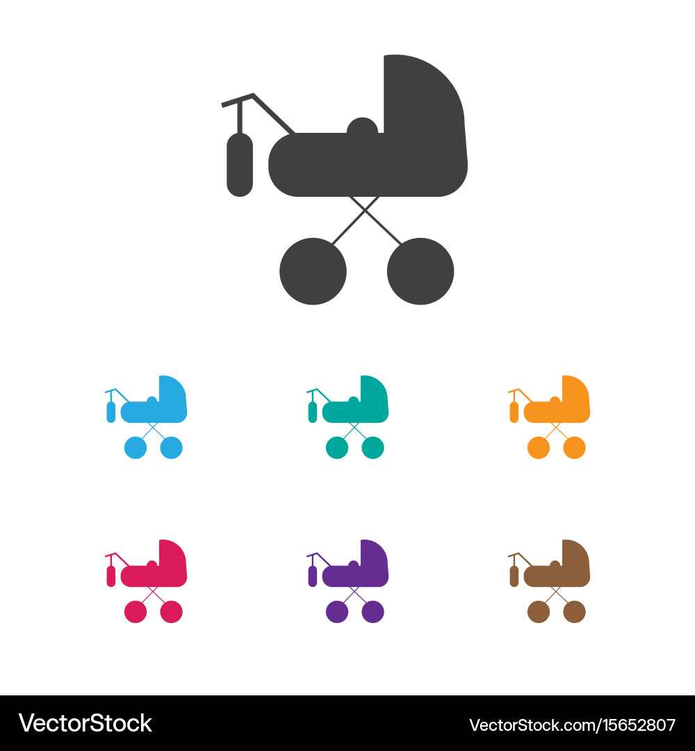 Baby symbol on buggy icon Royalty Free Vector Image