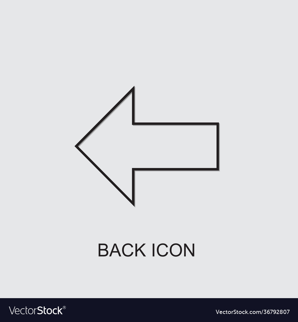 Back icon Royalty Free Vector Image - VectorStock
