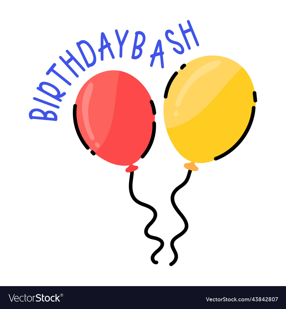 Birthday bash Royalty Free Vector Image - VectorStock