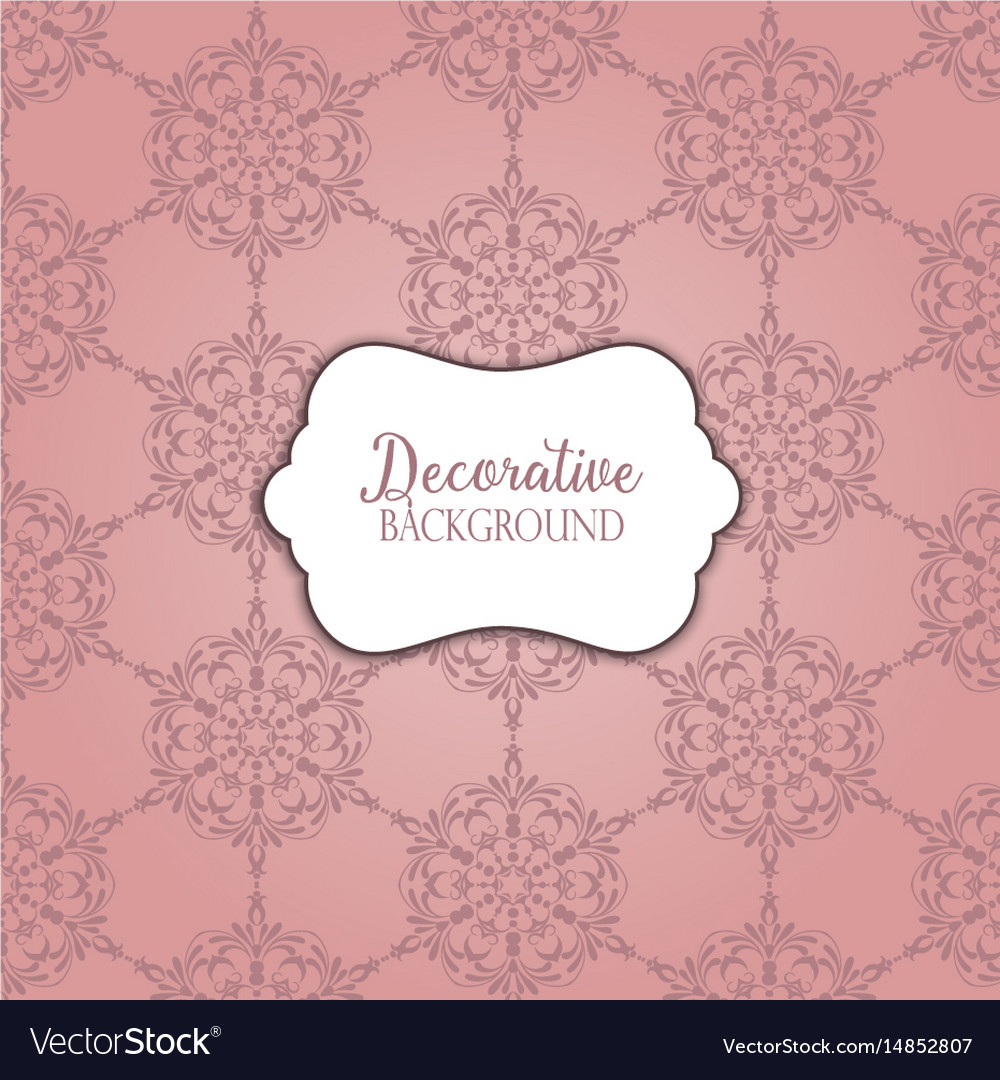 Decorative pattern background Royalty Free Vector Image