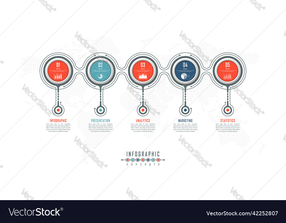Infographic timeline template for chart diagram Vector Image