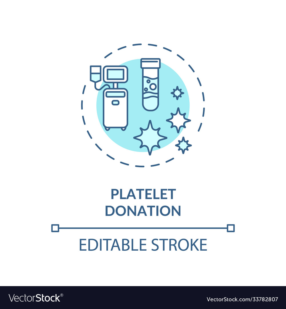Platelet donation concept icon Royalty Free Vector Image