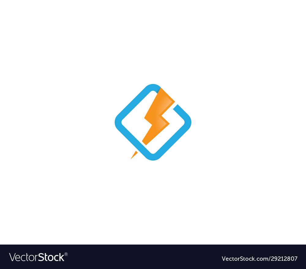 Thunderbolt logo Royalty Free Vector Image - VectorStock