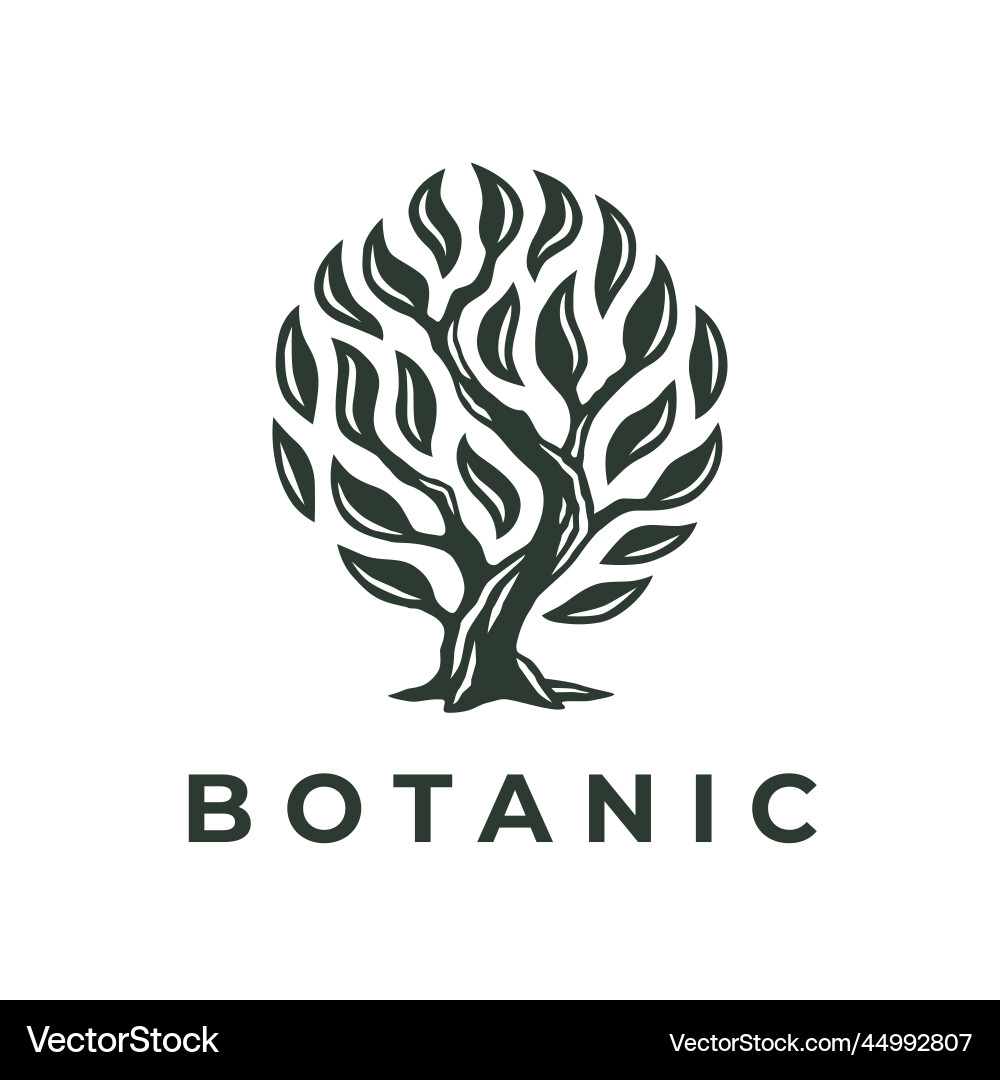 Tree of life logo mark design Royalty Free Vector Image