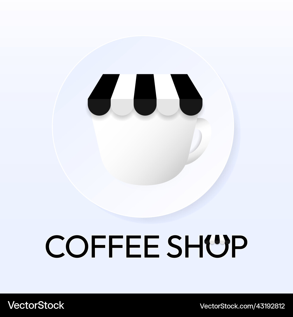 Coffee shop logo with modern style Royalty Free Vector Image