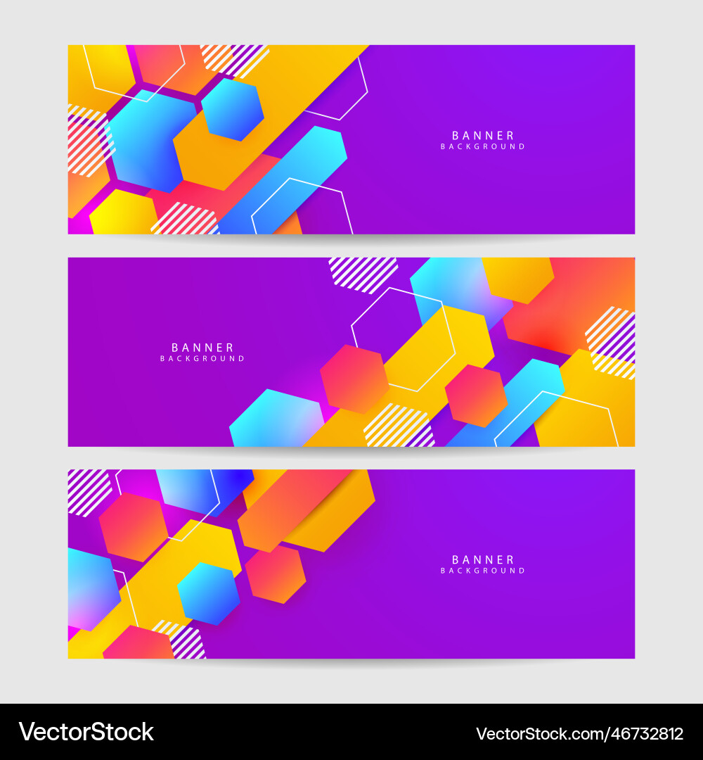 Dark colourful colorful abstract banner geometry Vector Image