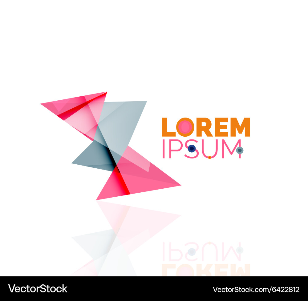 Logo abstract geometric business icon Royalty Free Vector