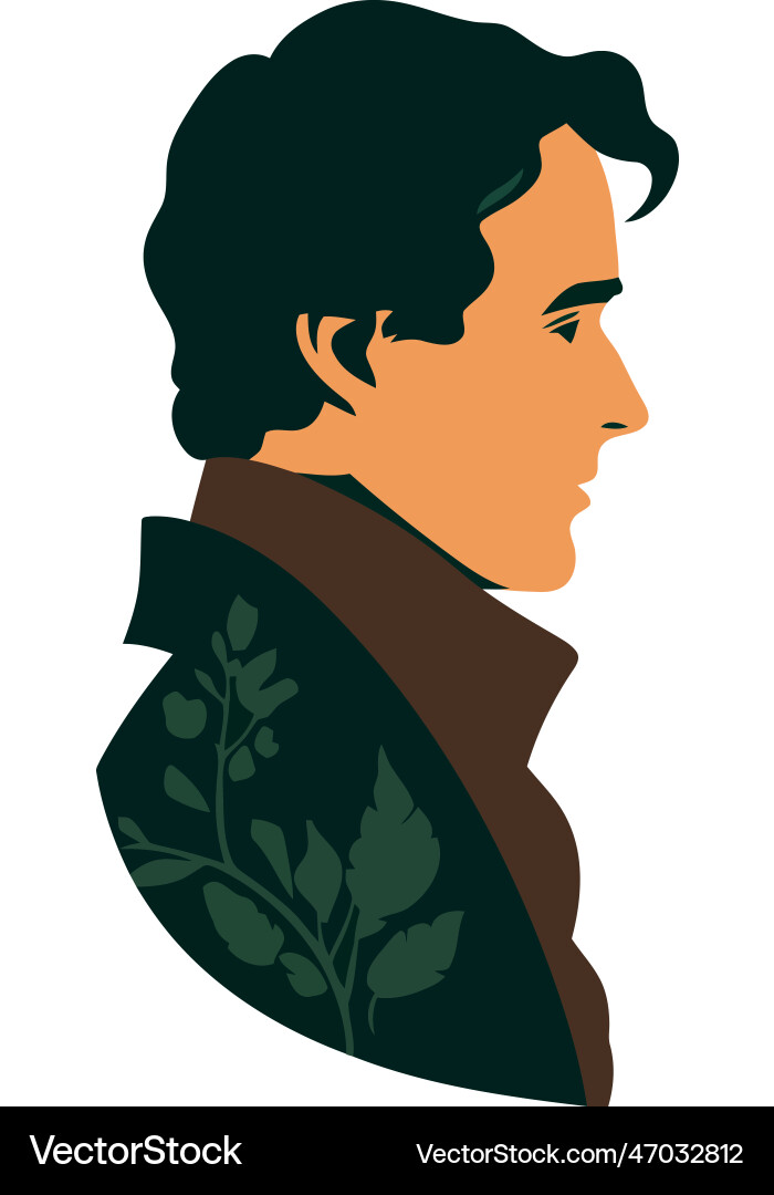 One person profile silhouette symbolizing success Vector Image