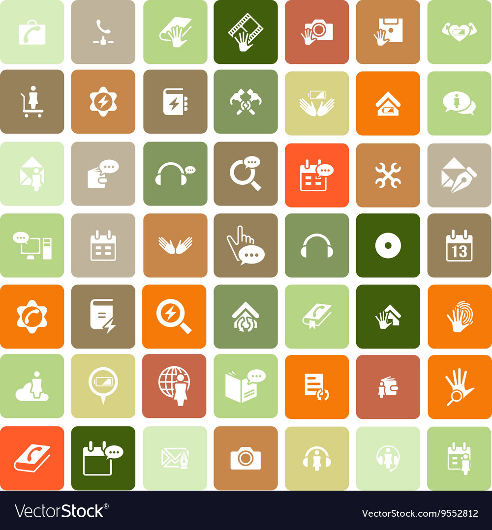 Set of 49 universal icons business internet web Vector Image