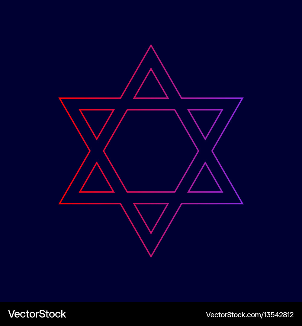 Shield magen david star symbol israel Royalty Free Vector