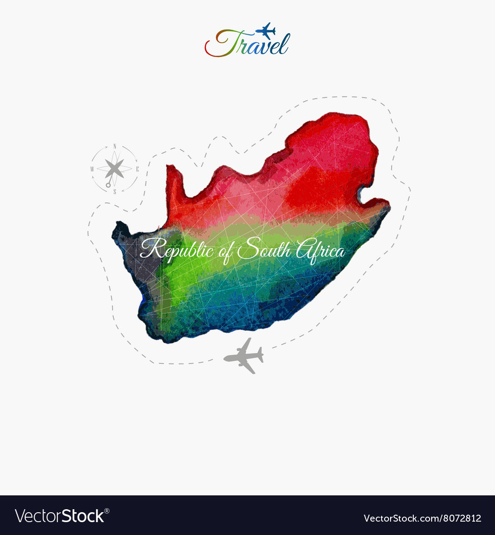 Travel around the world Republic of South Africa Vector Image