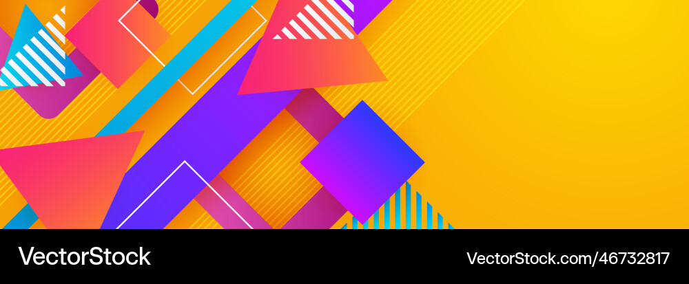 Abstract colourful colorful geometric banner Vector Image