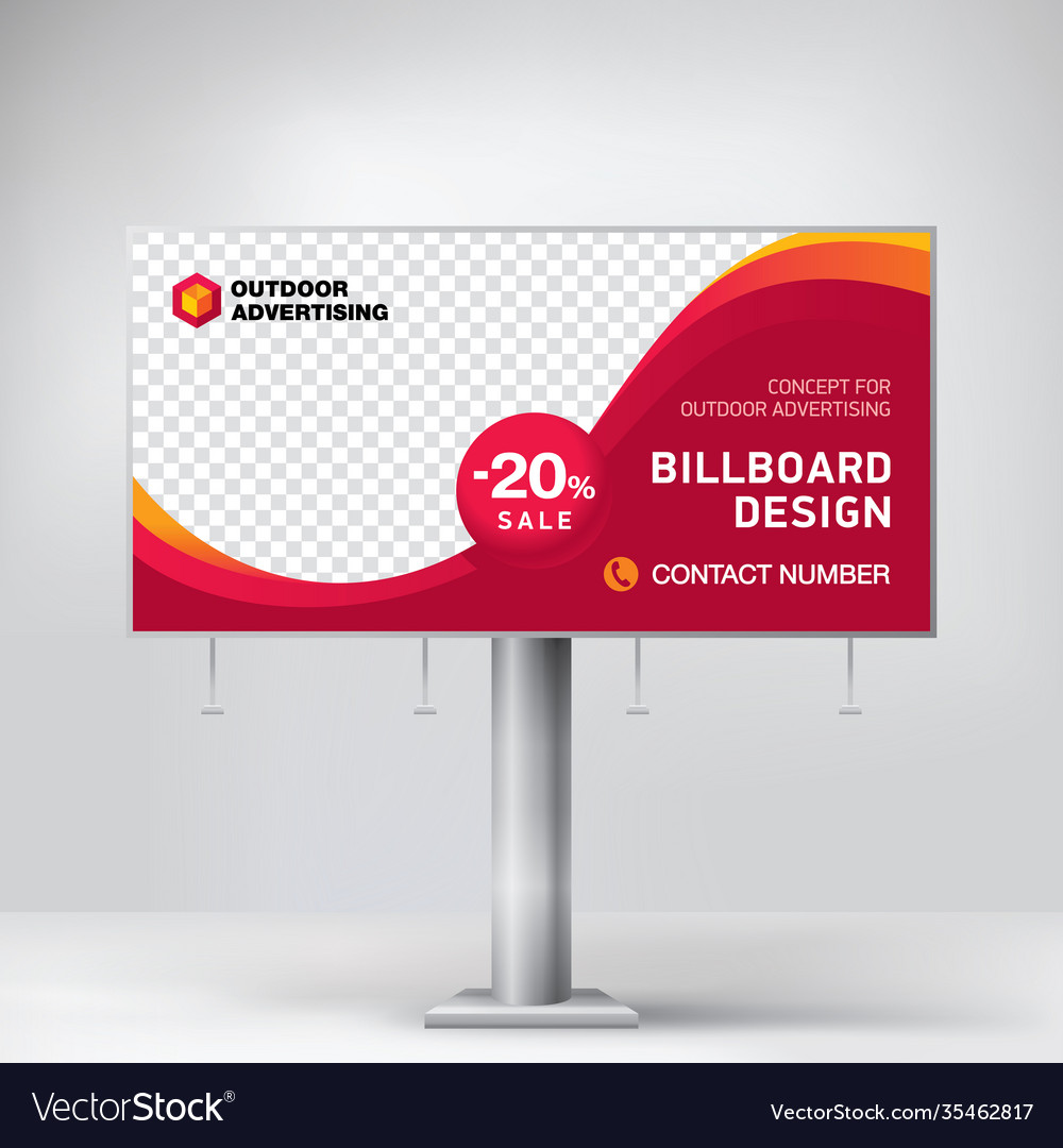 Billboard design a modern for placing Royalty Free Vector