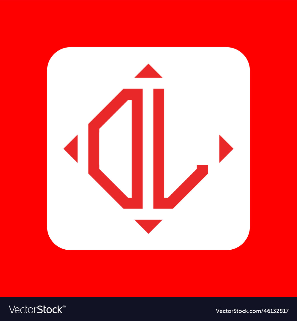 Creative simple initial monogram dl logo designs Vector Image