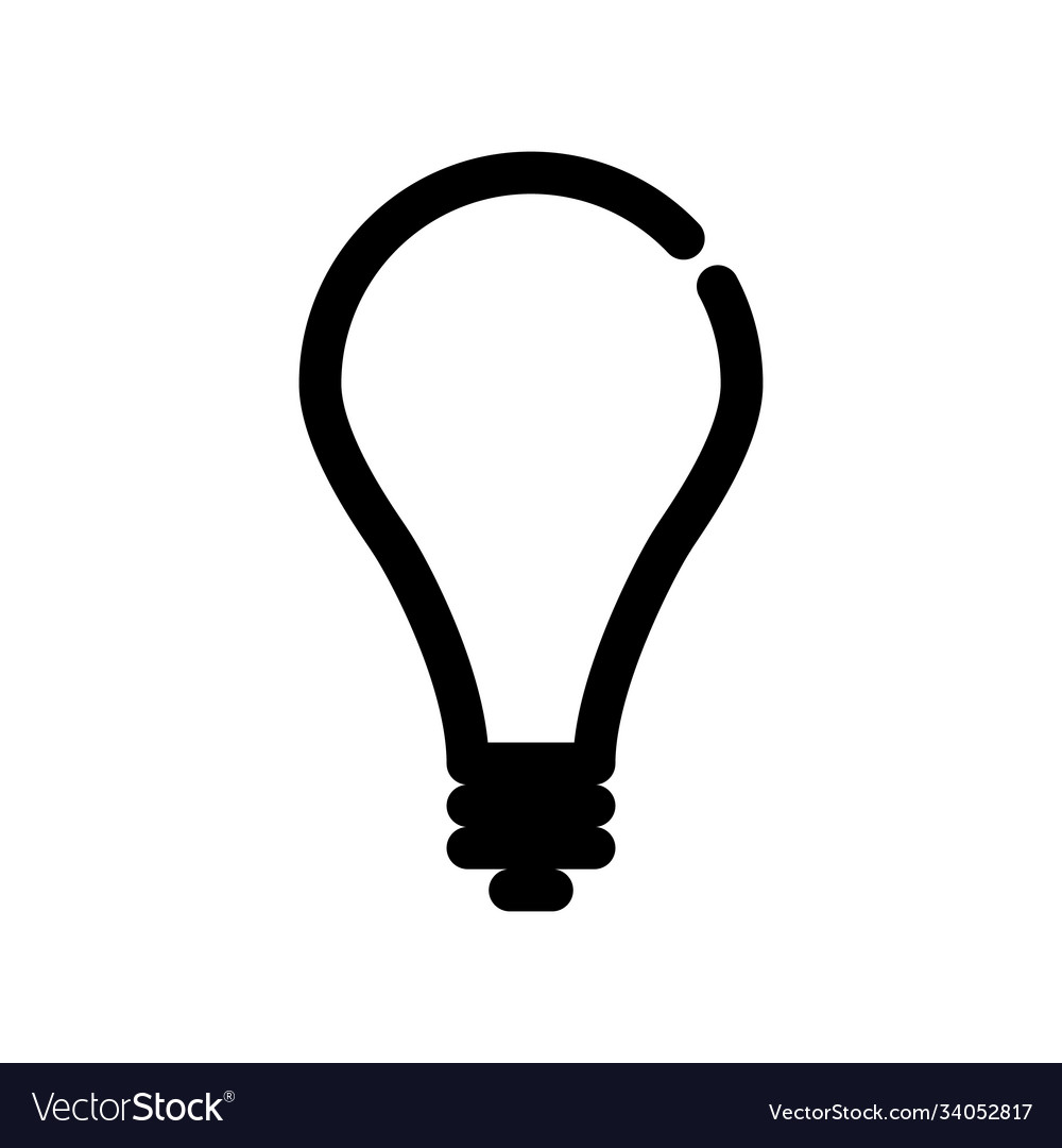 Light bulb outline icon Royalty Free Vector Image