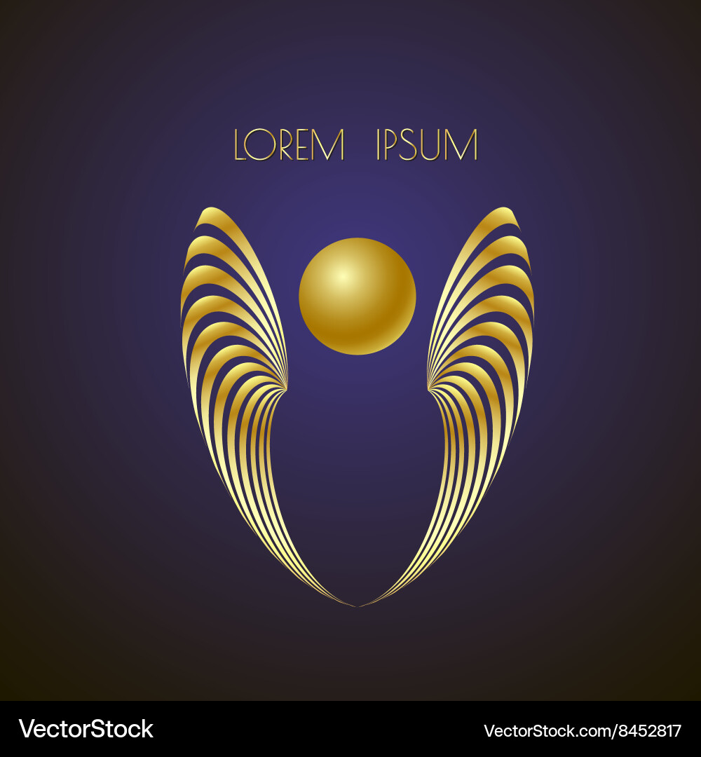 Logo symbol icon on dark blue background Vector Image