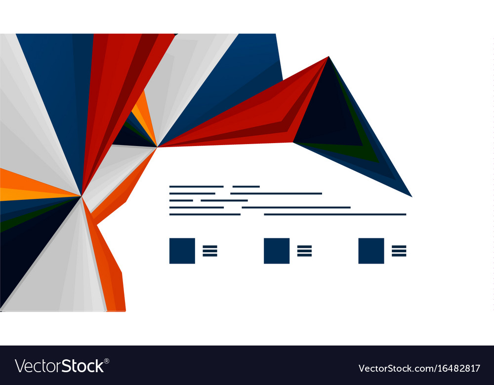 Modern triangle presentation template Royalty Free Vector