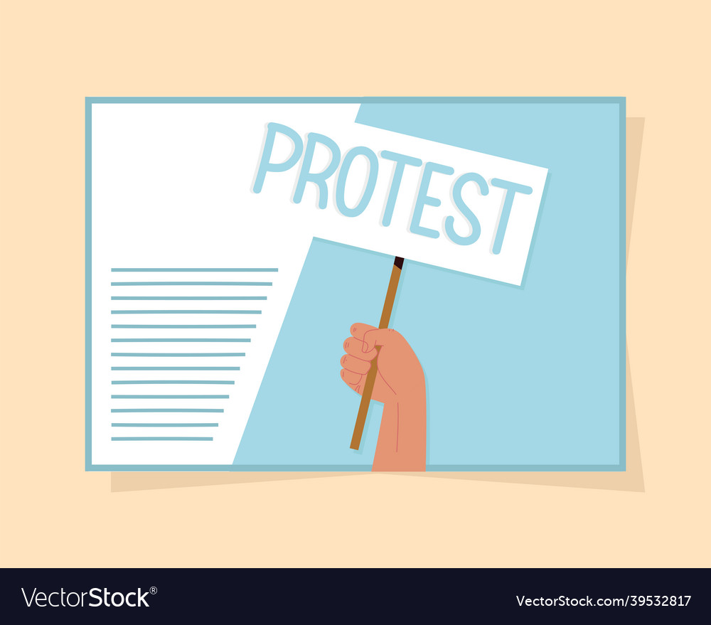 Protest activity poster Royalty Free Vector Image