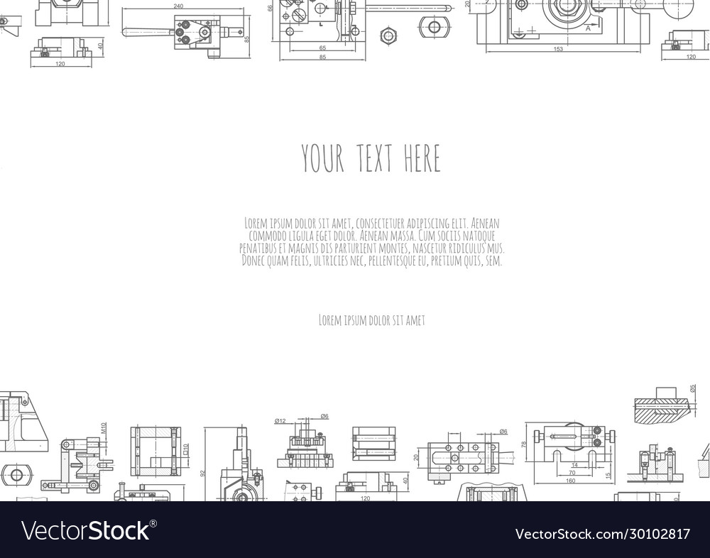 Technical drawing background mechanical Royalty Free Vector