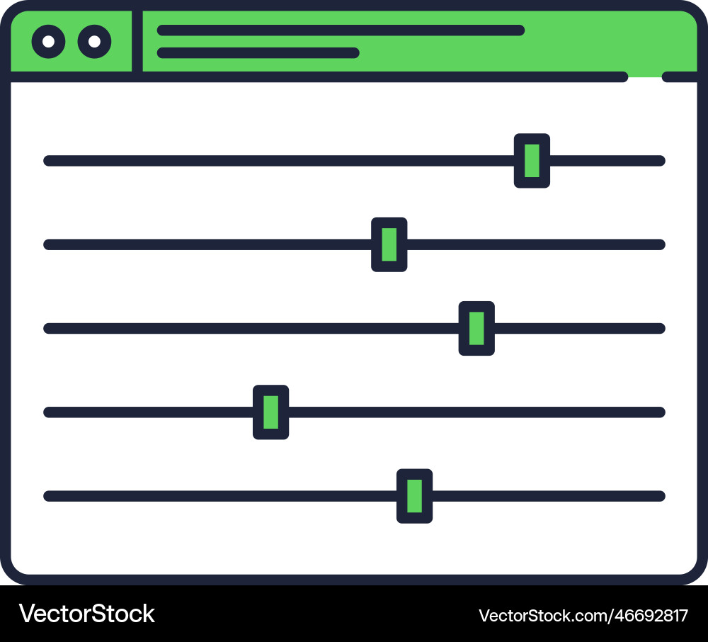 User settings setup flat icon on white Royalty Free Vector